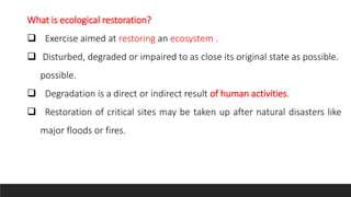 ecology and ecosystem restoration | PPTX