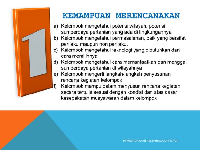 5 jurus kemampuan kelompok tani sk mentan no. 41 thn 1992 | PPT