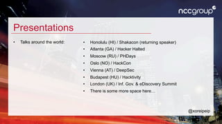 XFLTReat: a new dimension in tunnelling | PPT