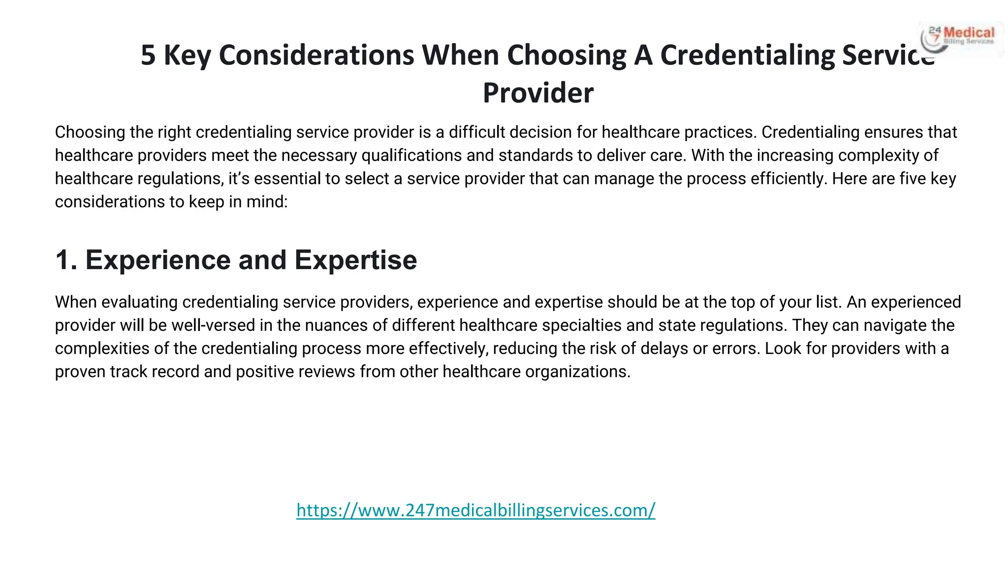 5 Key Considerations When Choosing A Credentialing Service Provider.pptx
