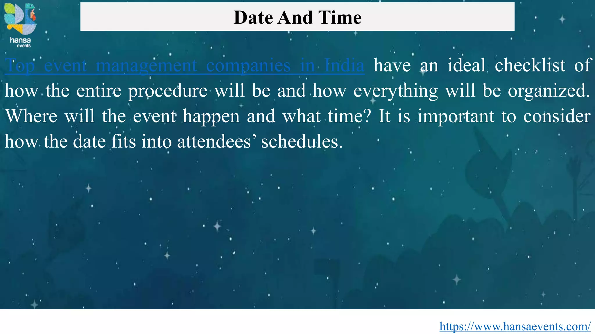 5 key elements of any event | PPTX | Business | Business and Finance