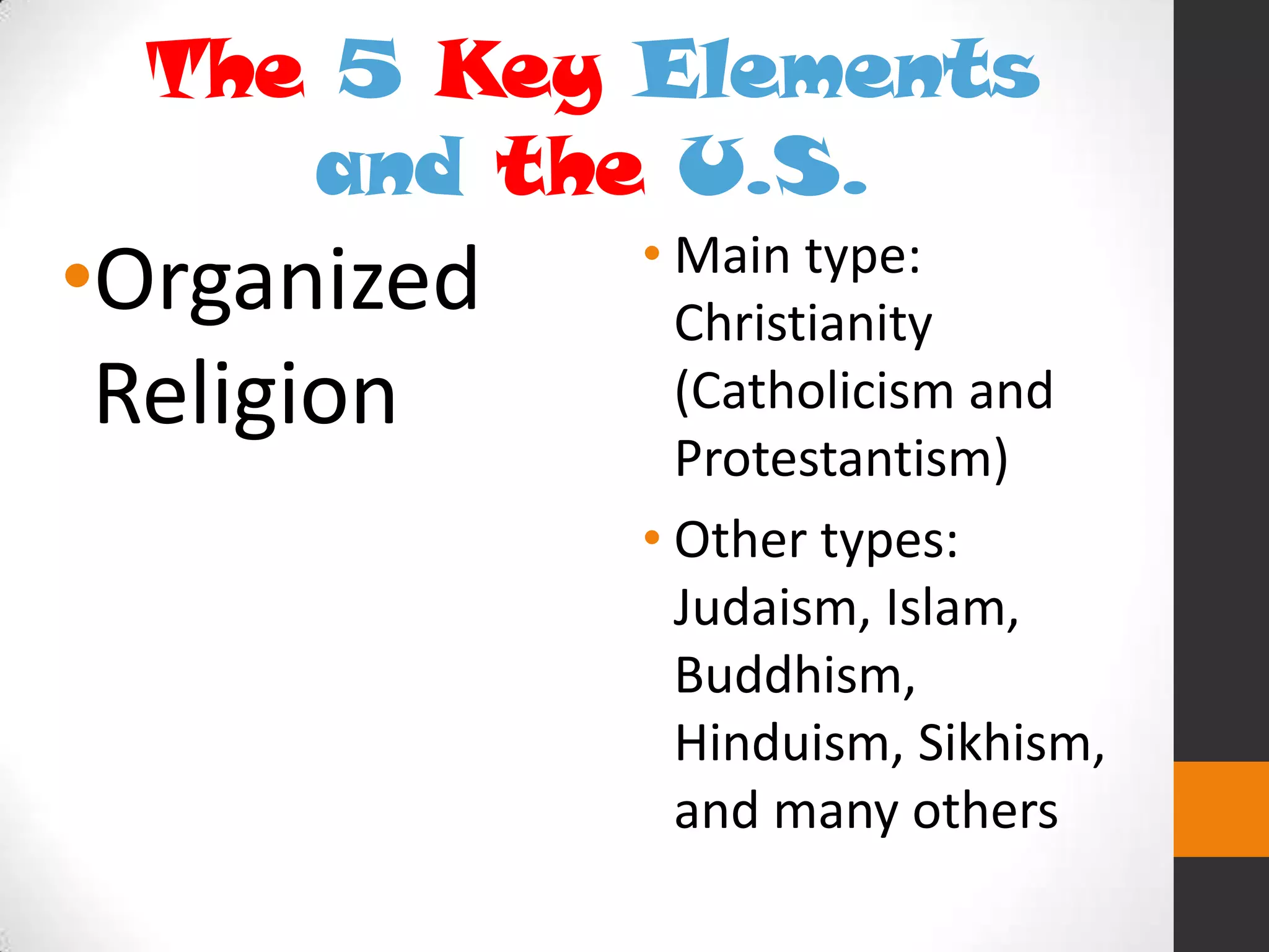 5 key elements of civilization | PPTX