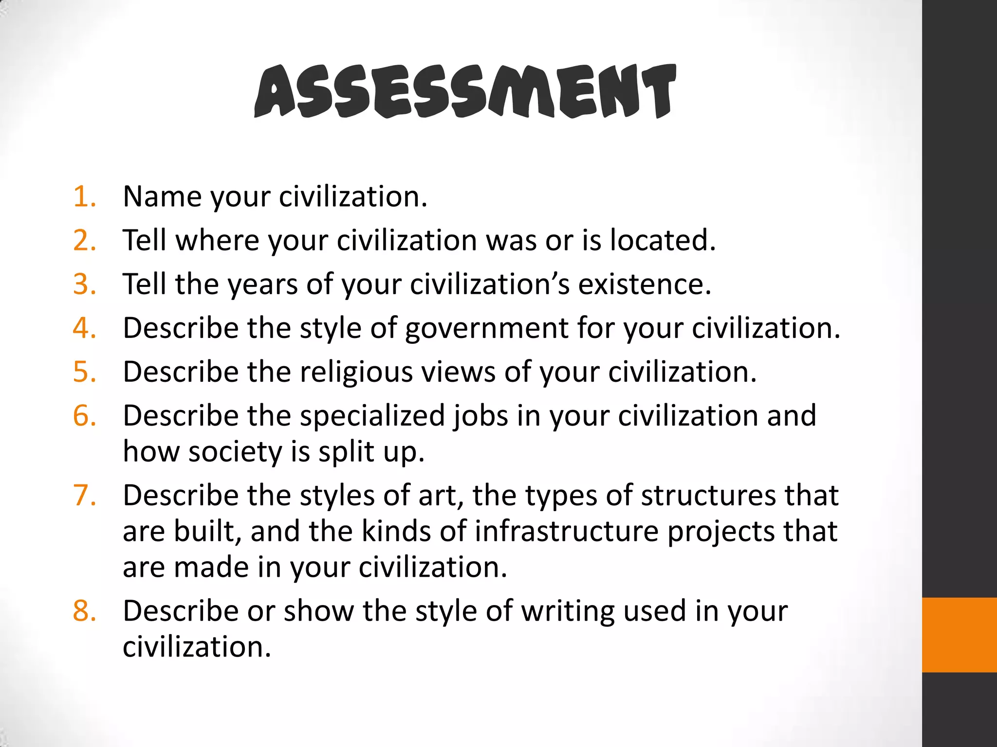 5 key elements of civilization | PPTX