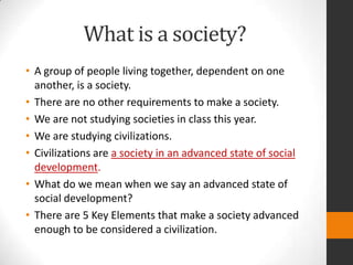 5 key elements of civilization | PPTX