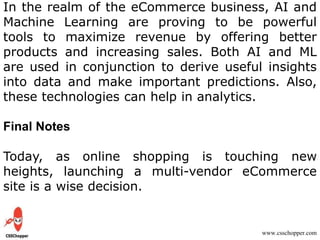 5 Key Features In A Multi Vendor Ecommerce Website Development Ppt
