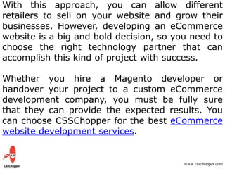 5 Key Features In A Multi Vendor eCommerce Website Development | PPT