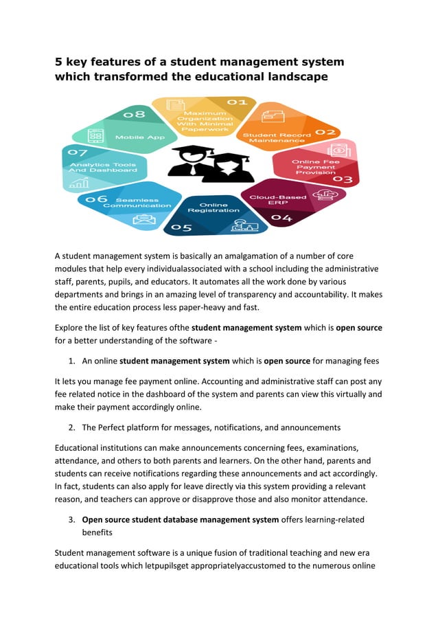 5 key features of a student management system | PDF