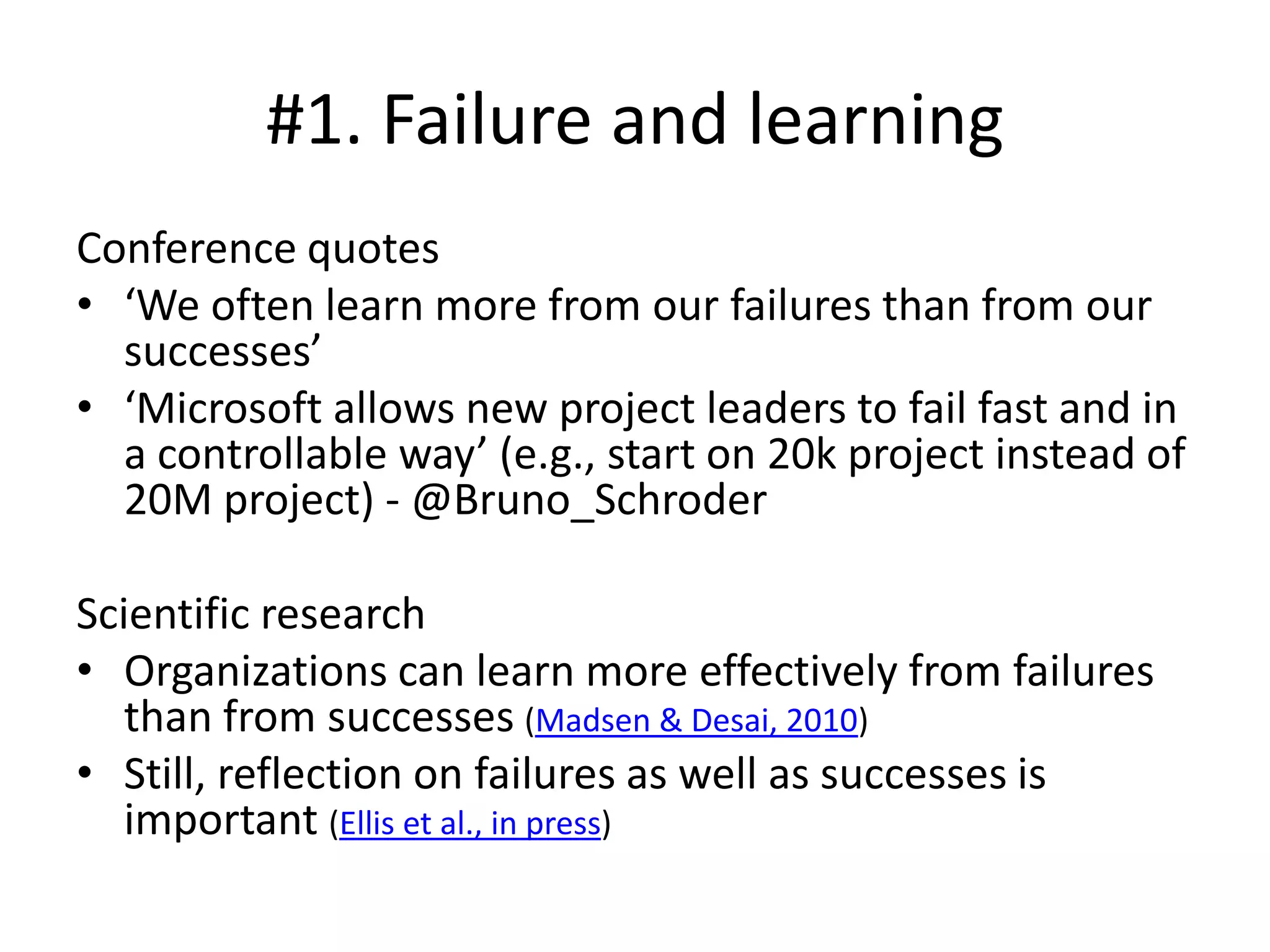 5 key lessons from Failing Forward Conference 2013 | PPT