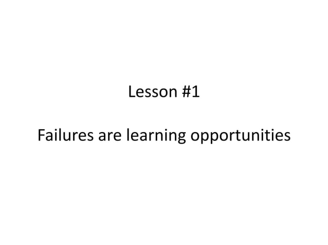5 key lessons from Failing Forward Conference 2013 | PPT