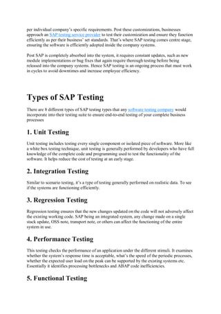5 Key Steps to Effective SAP Testing | PDF