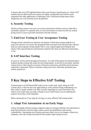5 Key Steps To Effective Sap Testing Pdf