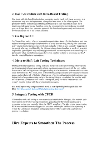 5 Key Steps to Effective SAP Testing | PDF