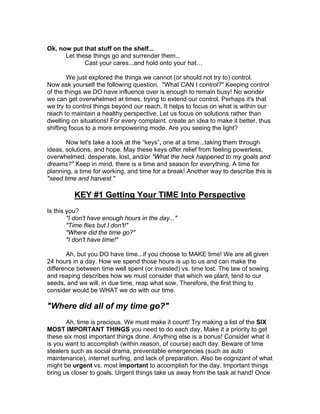 5 Keys To Getting Your Life In Perspective | PDF