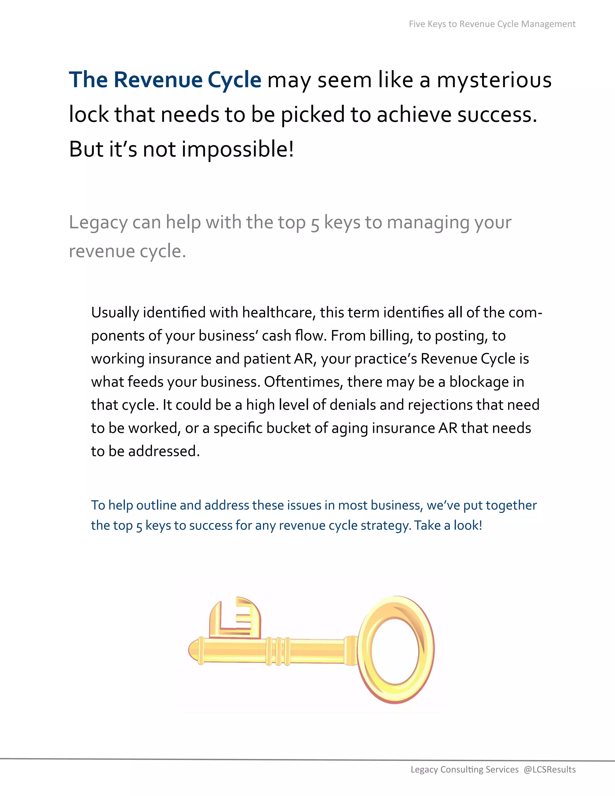 5 keys to Revenue Cycle Management | PDF