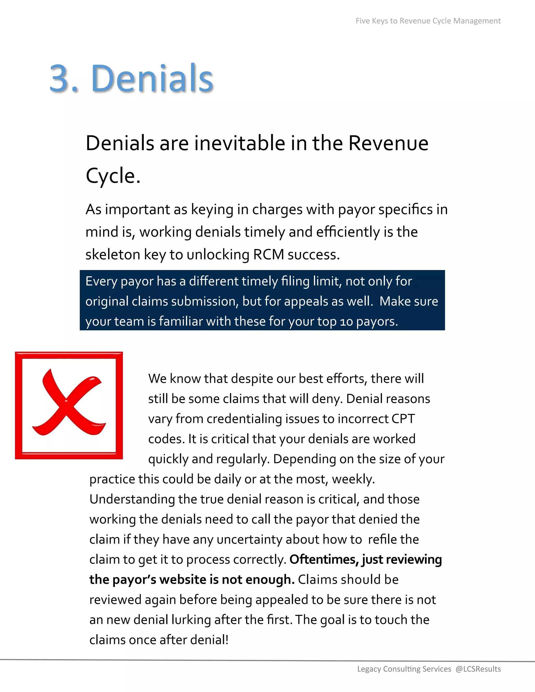 5 keys to Revenue Cycle Management | PDF