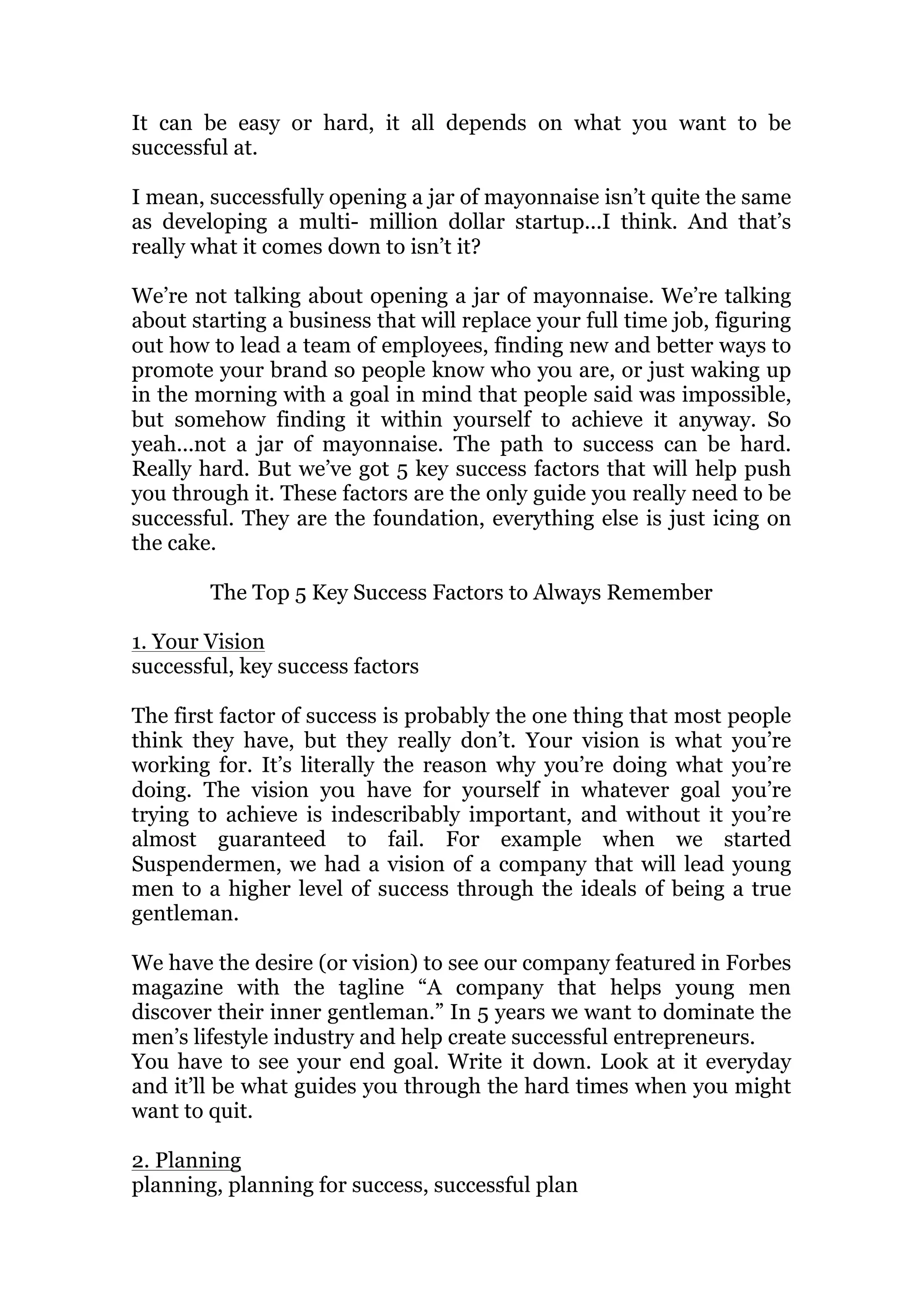 5 key success factors | PDF