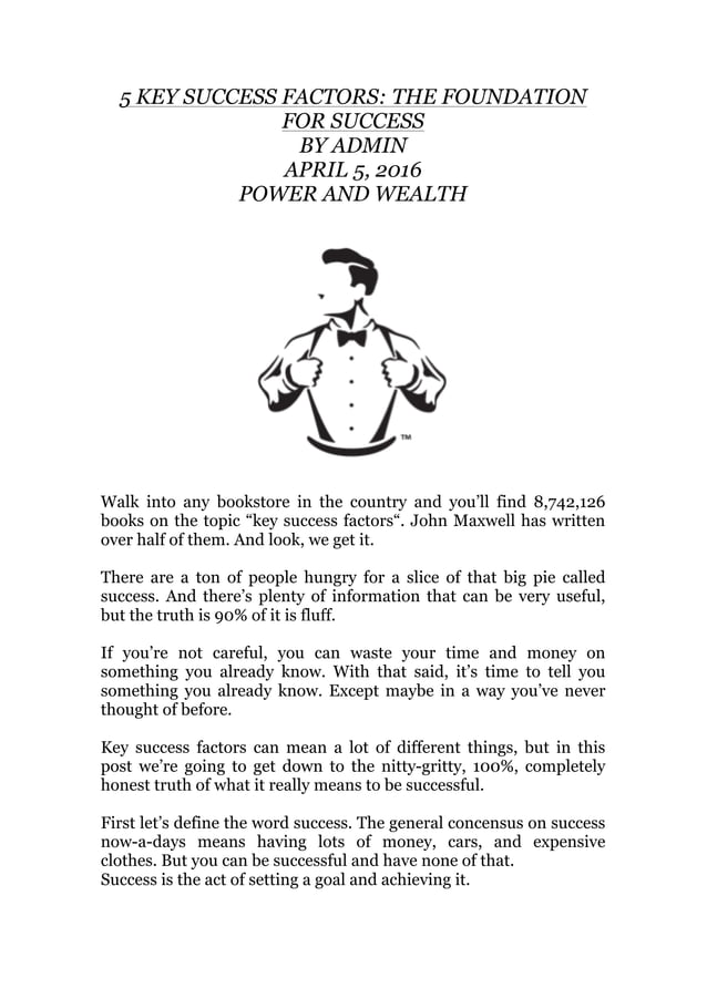 5 key success factors | PDF