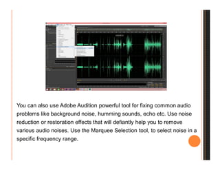 5 Key Tools to Remove Background Noise from your Audio files_Media Designs | PDF