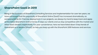 5 key trends of sharePoint as a service in 2019 | PDF