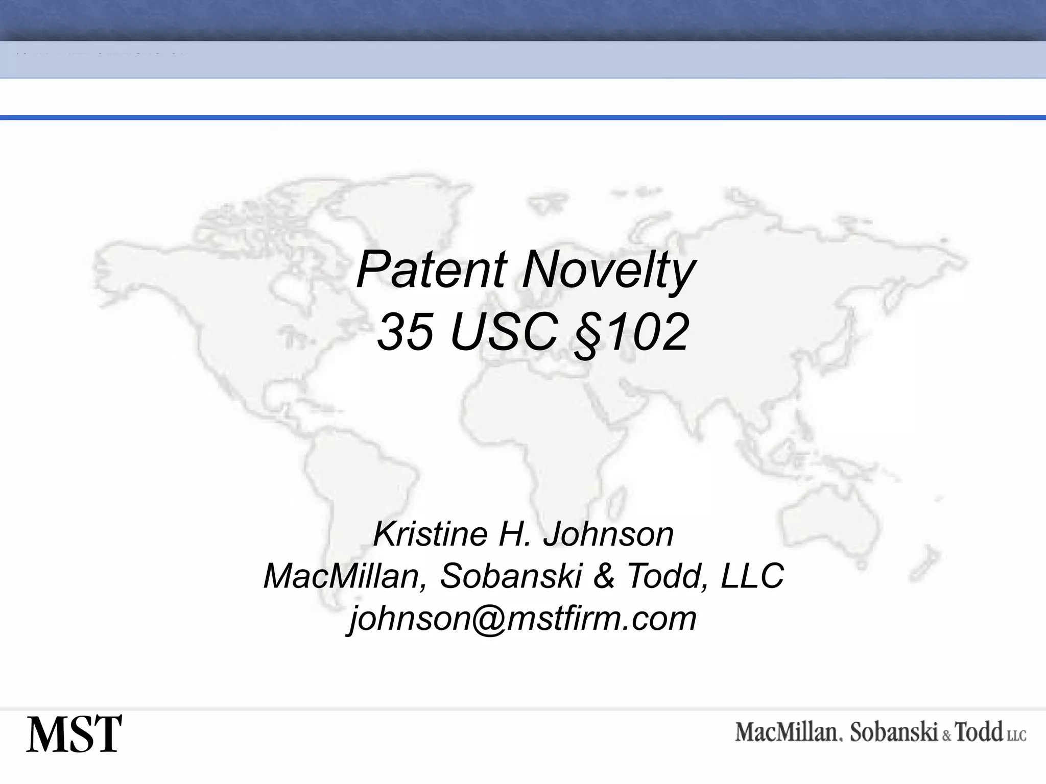 05-Patent Novelty 35 USC §102 | PPT