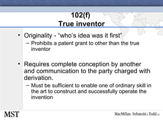 05-Patent Novelty 35 USC §102 | PPT