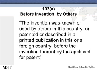 05-Patent Novelty 35 USC §102 | PPT