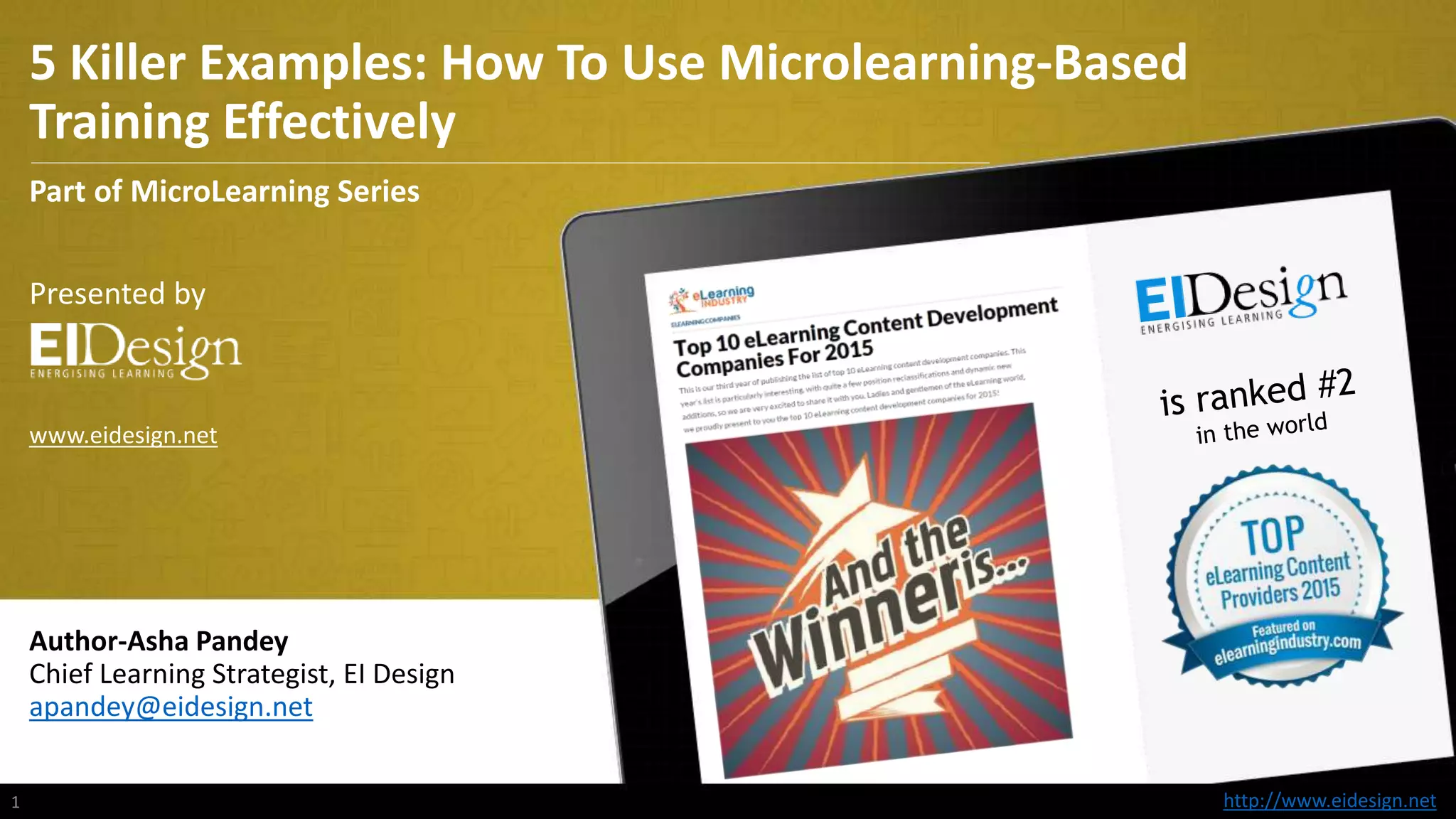 5 Killer Examples : How to Use Microlearning Based Training Effectively ...
