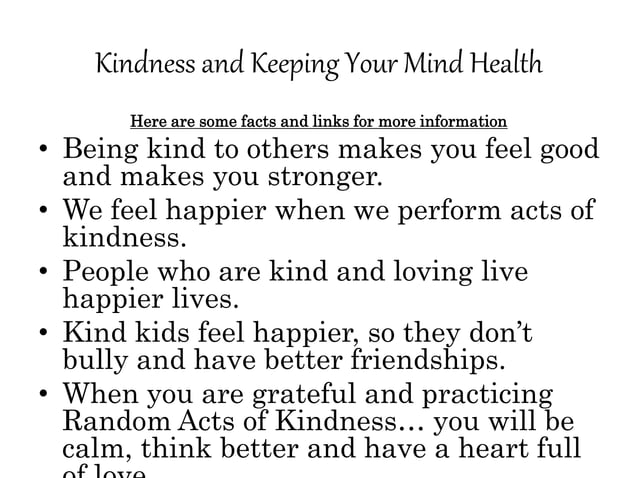 5-Preschool Kindness and Mental Health | PPTX