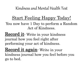 5-Preschool Kindness and Mental Health | PPTX