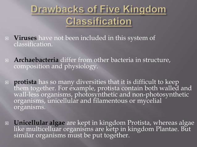 5 kingdom classification | Whittaker classification | PPTX | Biological Sciences | Science