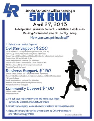 5 k run sponsorship | PDF