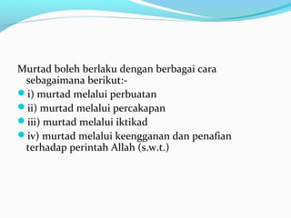 kufur , murtad | PPT