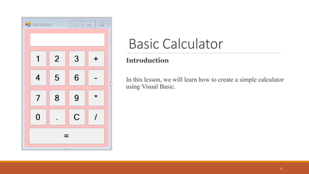5 Laboratory Basic Calculator Using Visual Basicpptx