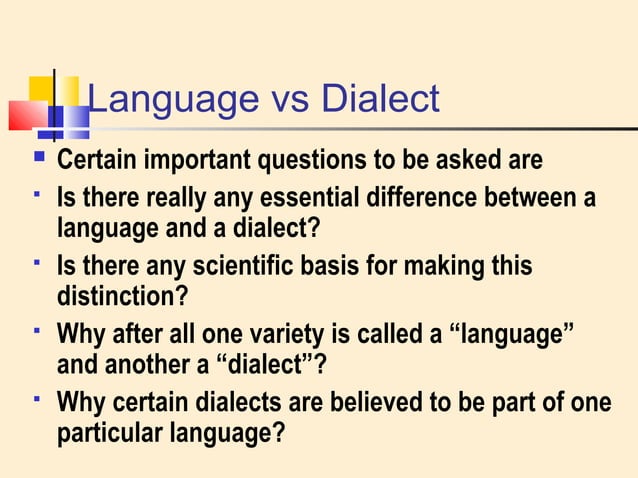 5 language and dialect | PPT