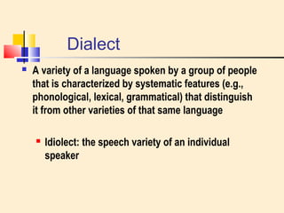 5 language and dialect | PPT
