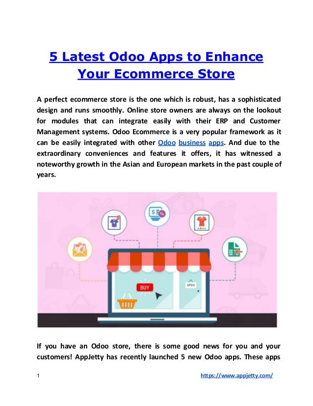 5 Latest Odoo Apps to Enhance Your Ecommerce Store