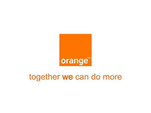 5 lat Orange w Polsce - together we can do more - Benchmark | PPT