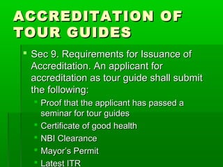 5 laws regulating travek & tours & resto | PPT