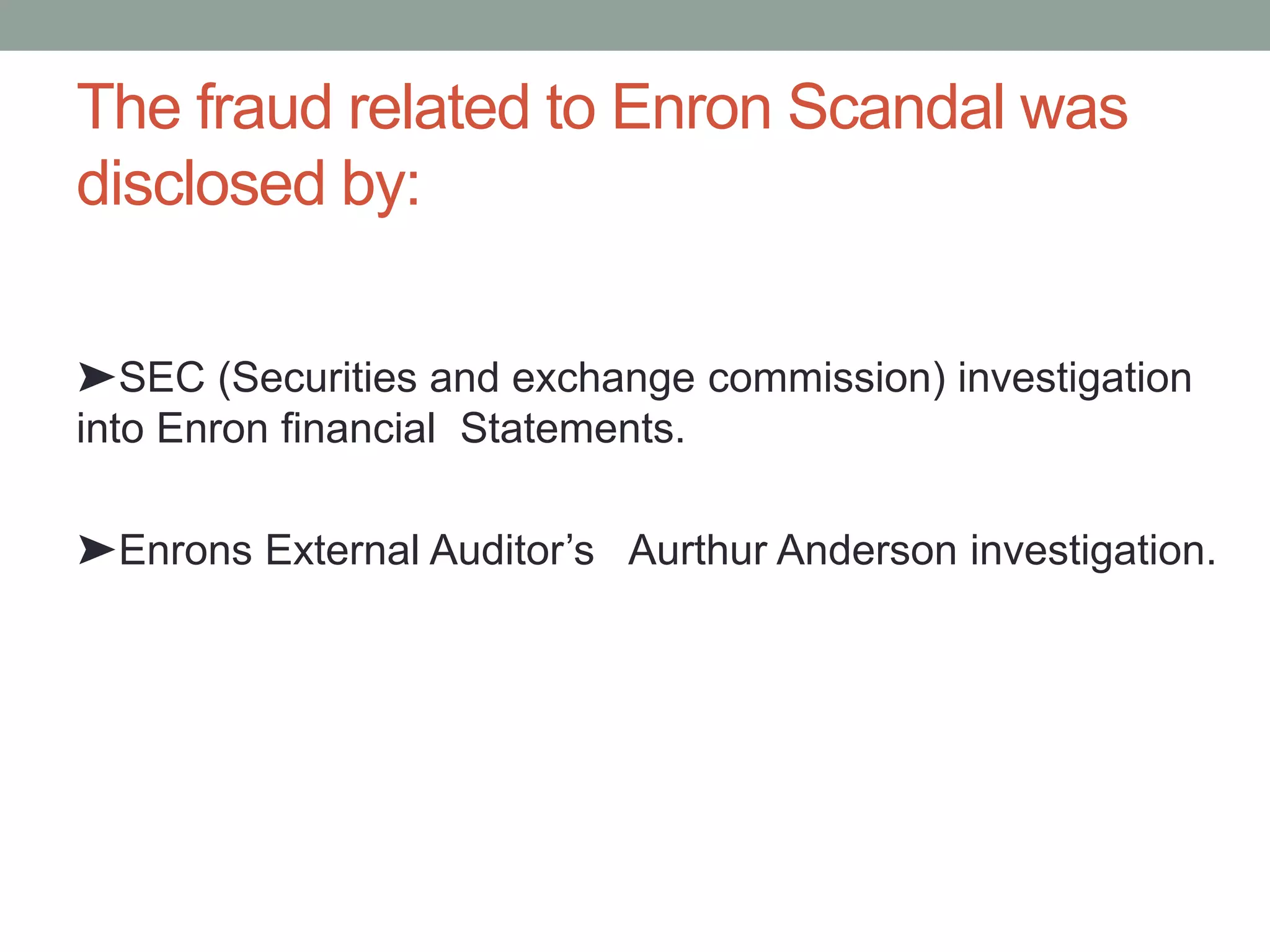A financial scandal | PPTX