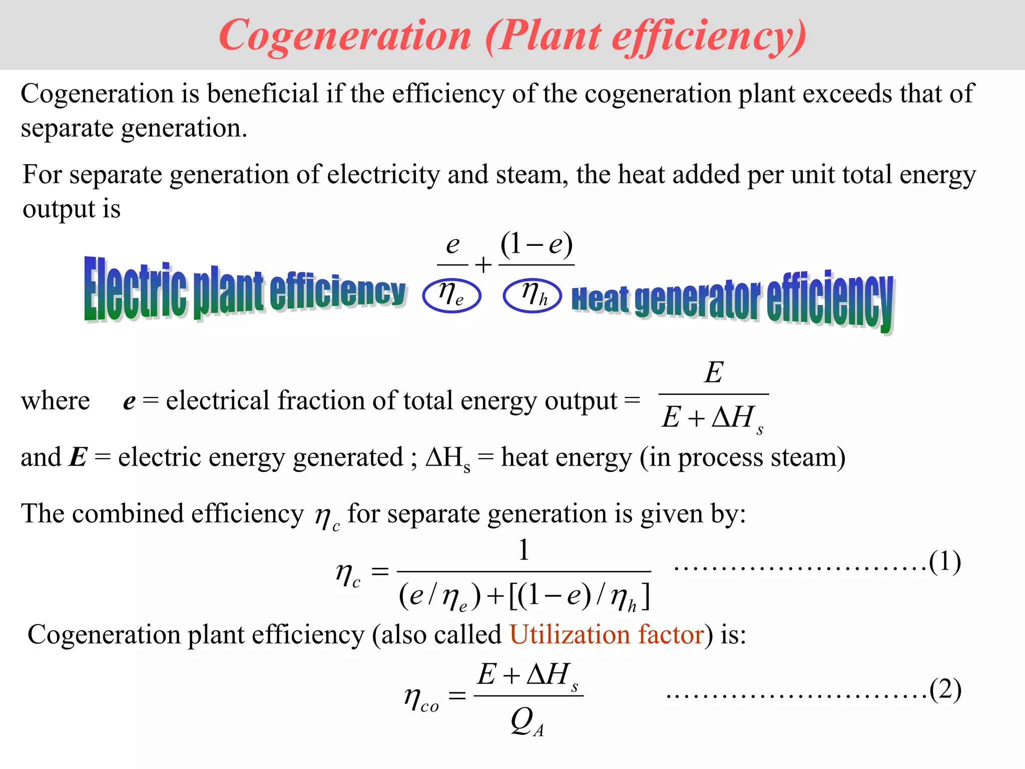 Efficiency and Heat Rate in cogenerative power system | PPT
