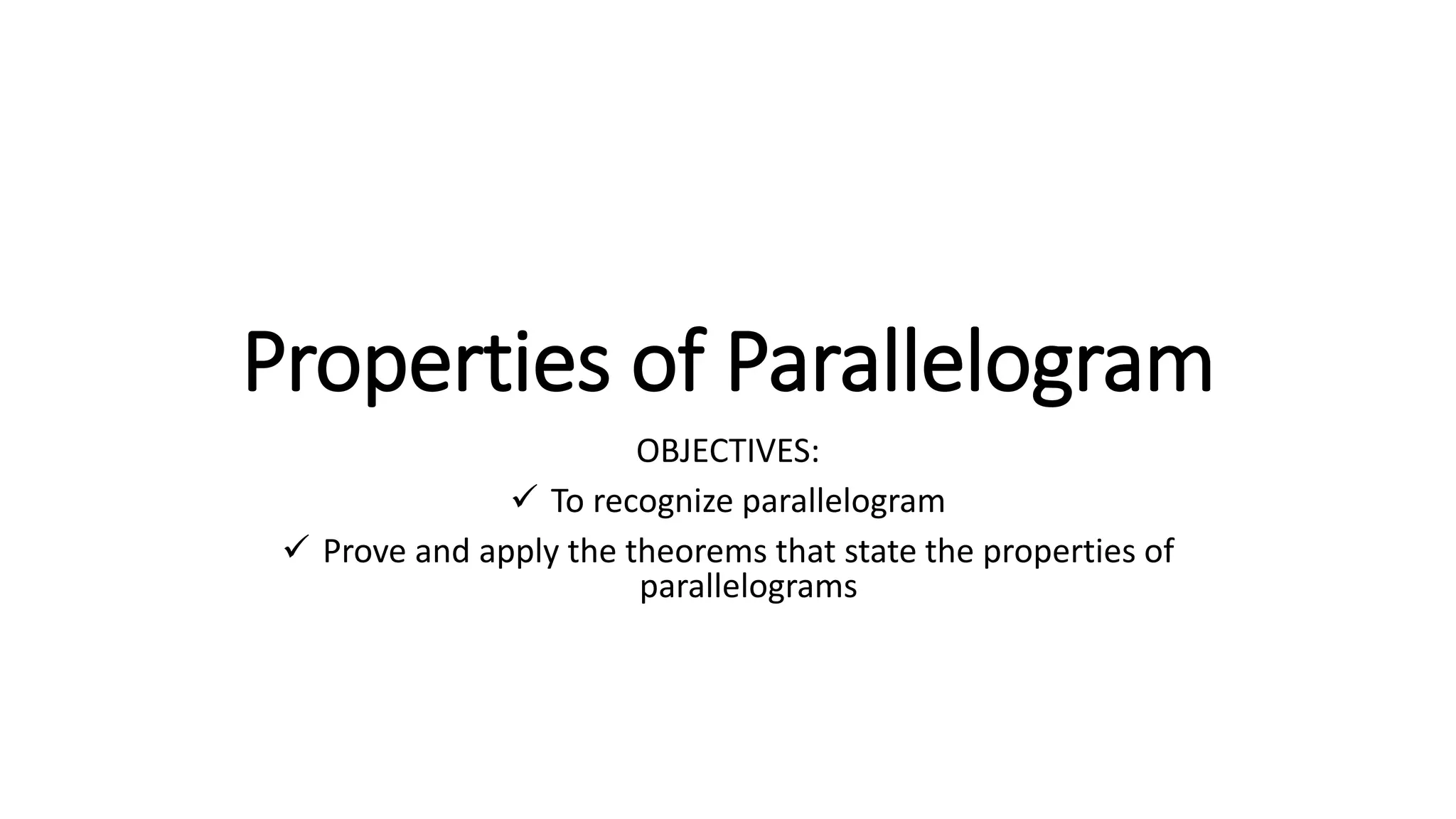 5 lesson 1 properties of parallelogram and lesson 2 tests of ...