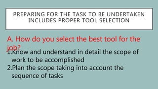 proper use of tools | PPTX