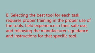 proper use of tools | PPTX