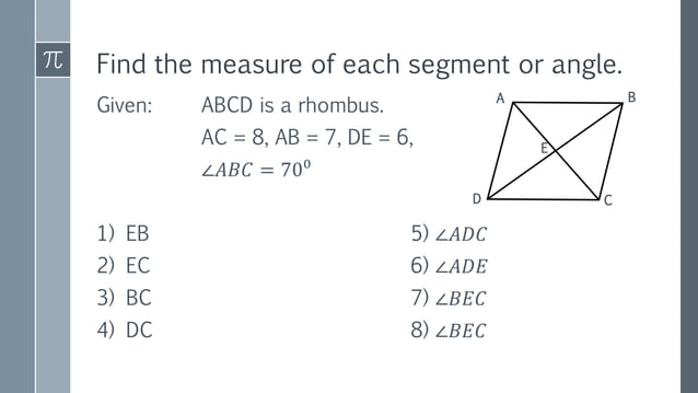 5 lesson 3 rectangles, rhombi, and squares | PPTX | Physics | Science