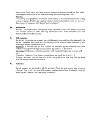 5 Lesson Plans | DOC | Homework and Study | Education