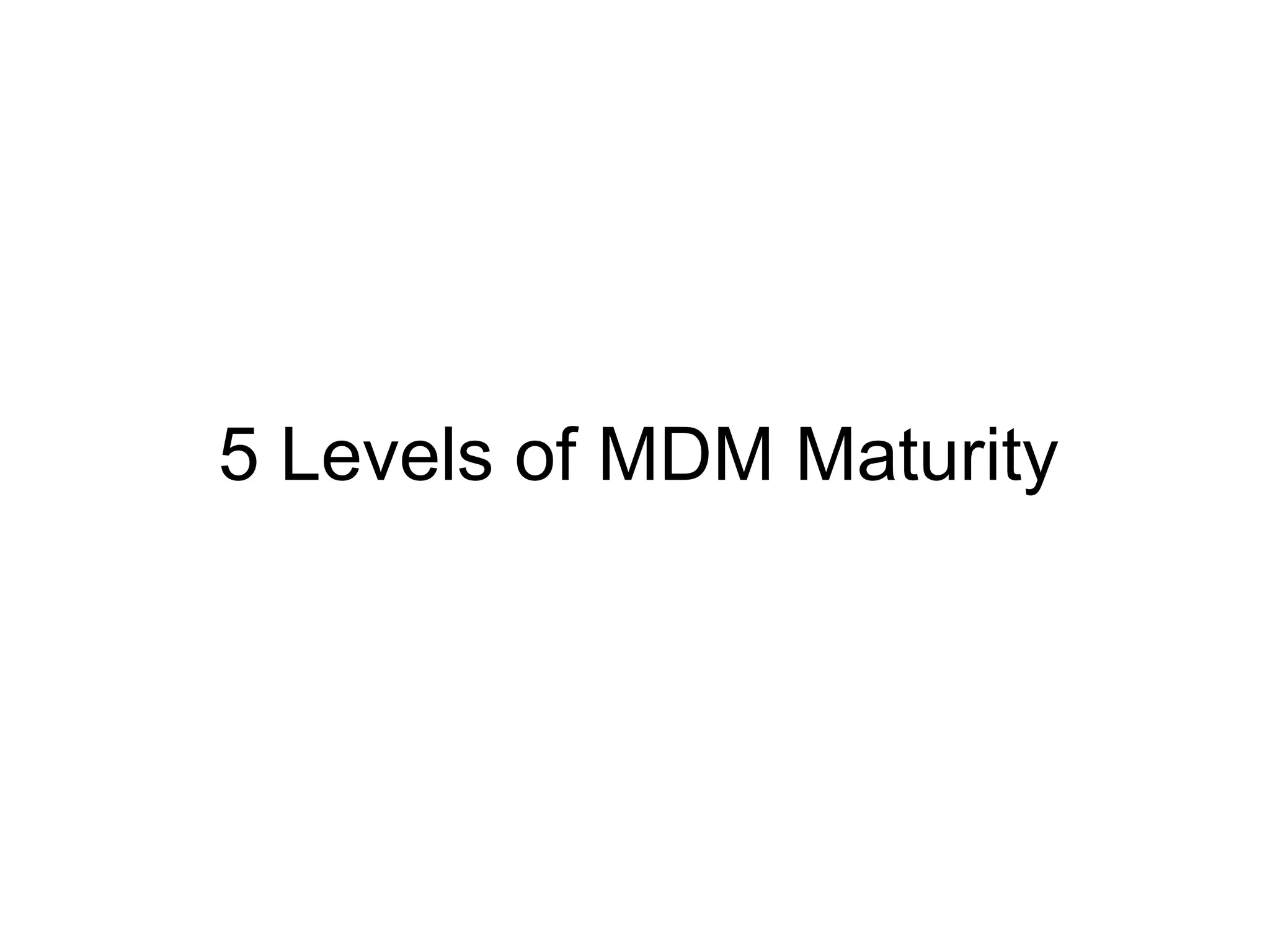 5 Level of MDM Maturity | PPT