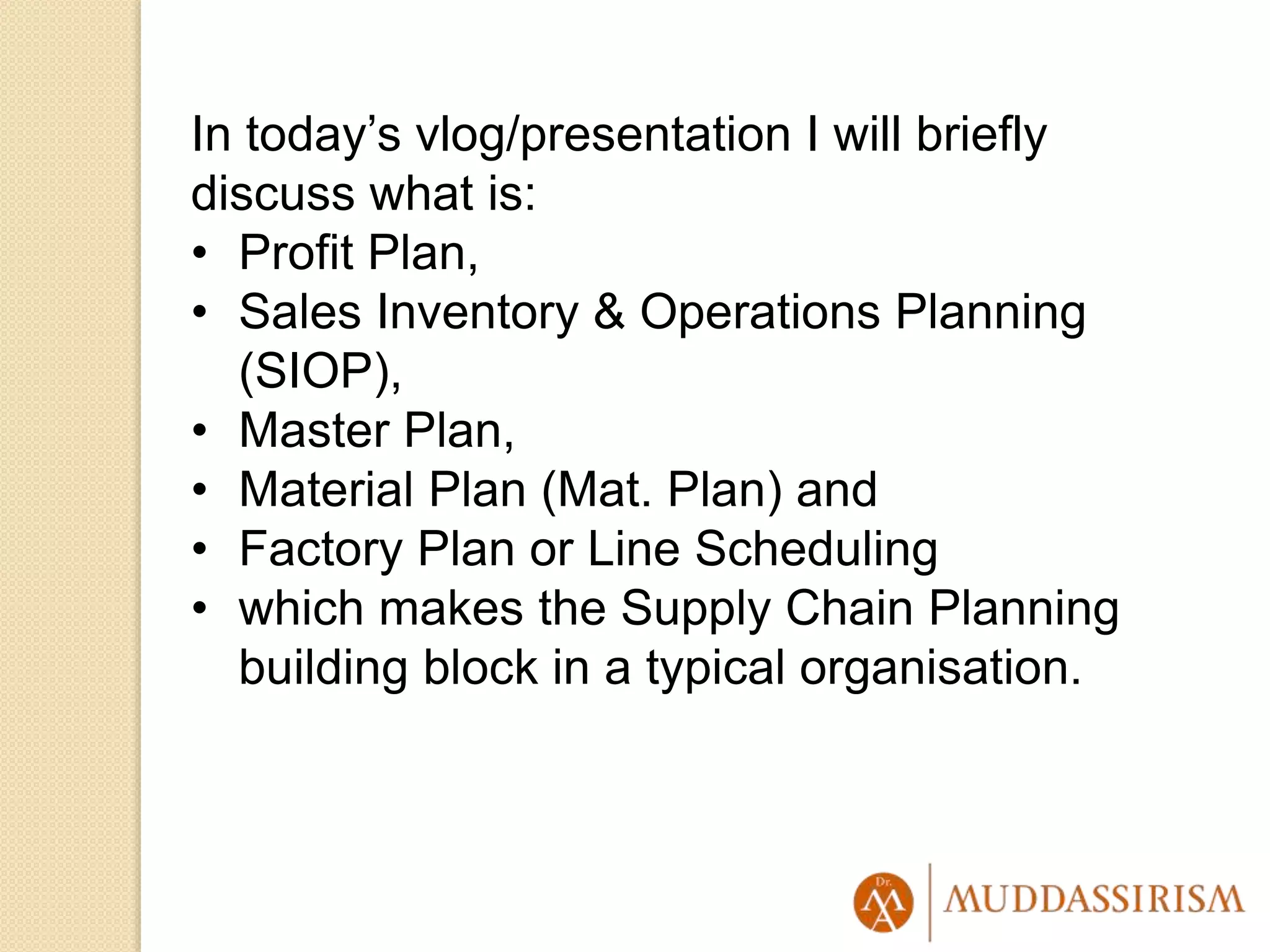 5 Levels of Supply Chain Planning | PPTX