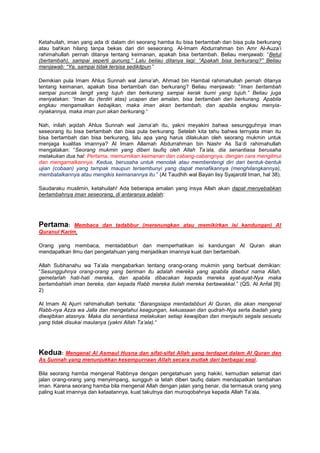 5 (lima) perkara yang dapat meningkatkan iman seseorang | PDF