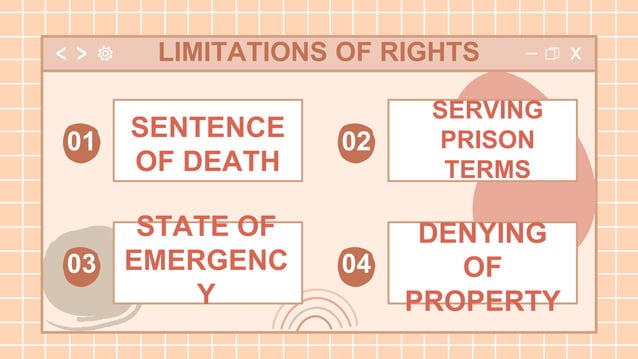 THI IS THE FIVE LIMITATION-OF-RIGHTS-PPT.pptx | Law