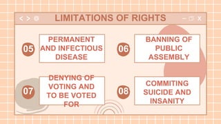 THI IS THE FIVE LIMITATION-OF-RIGHTS-PPT.pptx | Law
